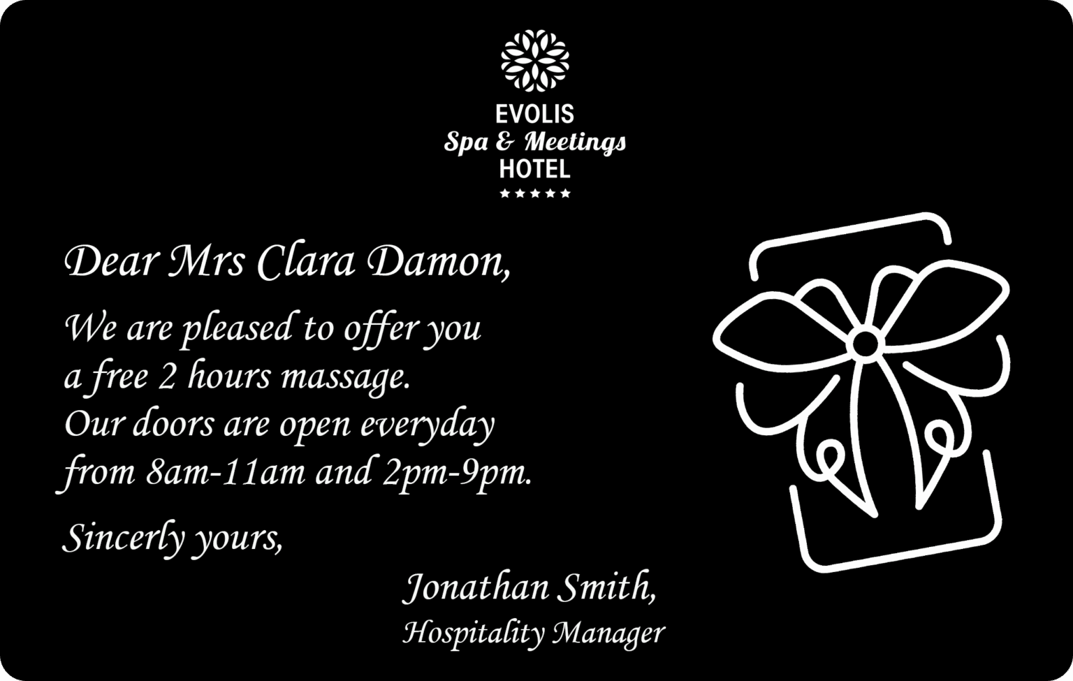 Creation of gift cards | Edikio Guest printers